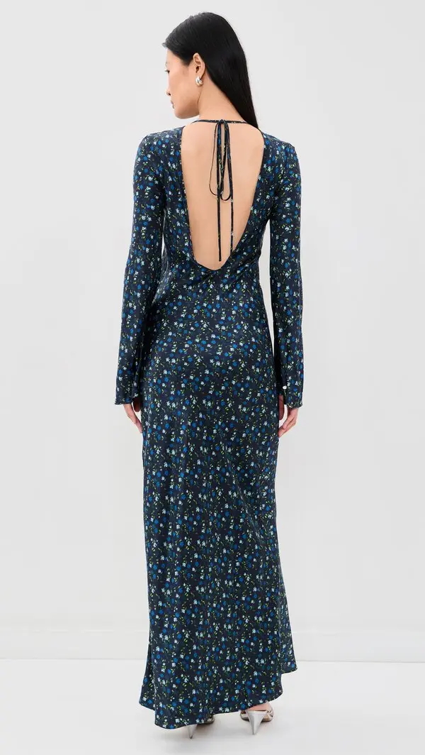 LEE MATHEWS Bella Silk Maxi Dress In Floral Print
