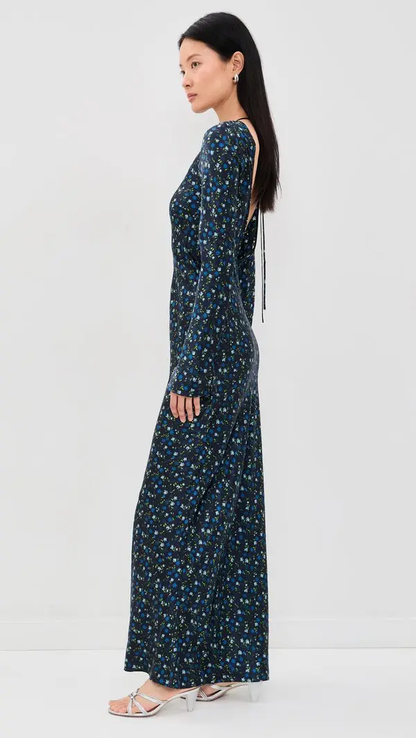 LEE MATHEWS Bella Silk Maxi Dress In Floral Print