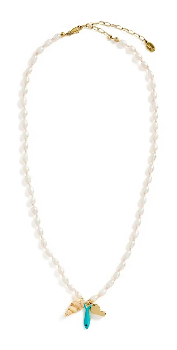 Clare V. Freshwater Pearl Charm Necklace