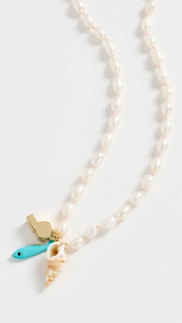 Clare V. Freshwater Pearl Charm Necklace