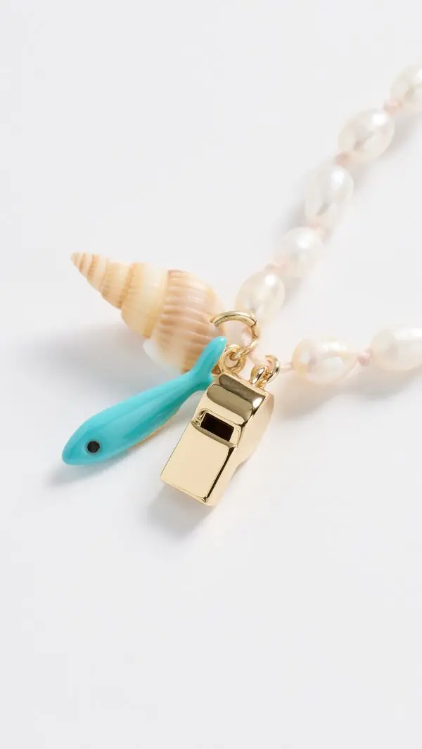 Clare V. Freshwater Pearl Charm Necklace