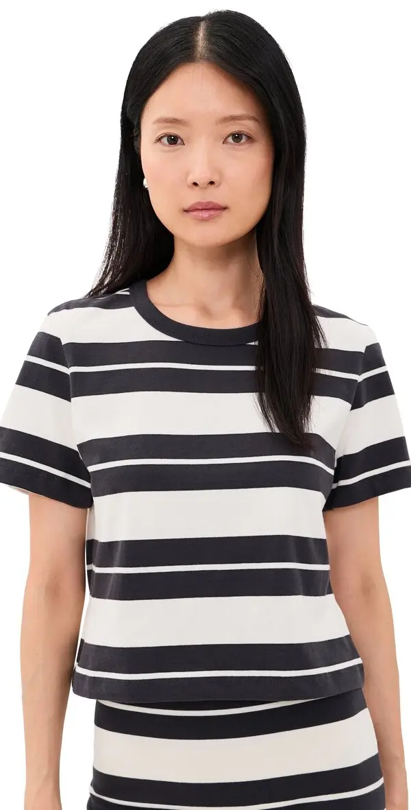 Z Supply Stellan Striped Tee - Ash Black