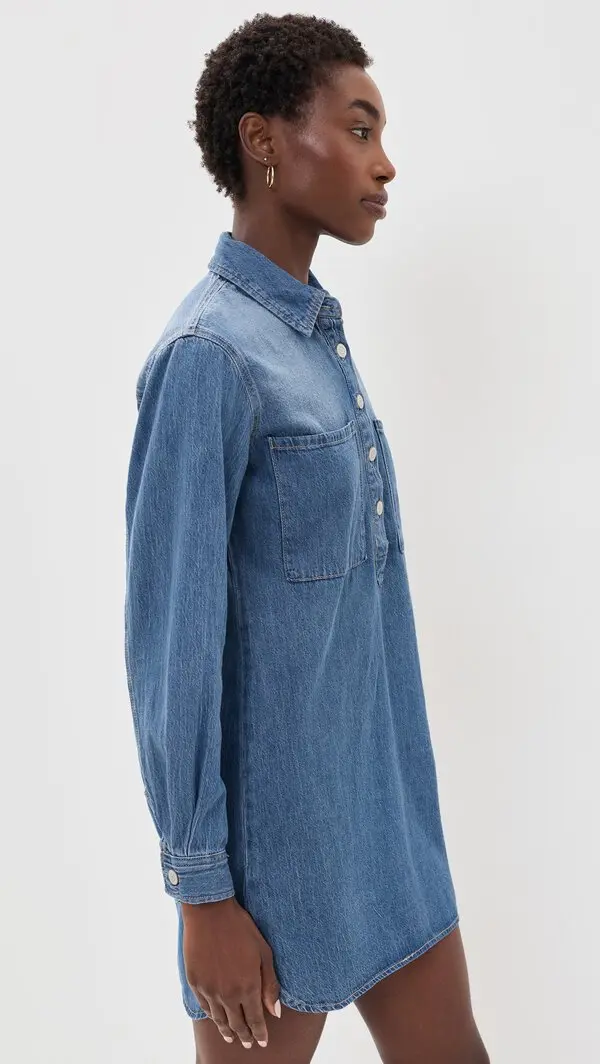 Z Supply Lucie Denim Mini Shirt Dress