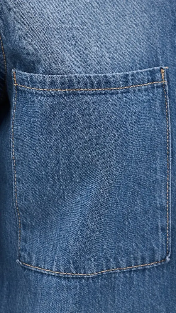 Z Supply Lucie Denim Mini Shirt Dress