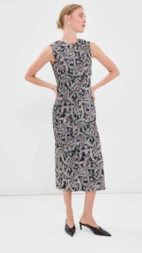 Veronica Beard Sleeveless Midi Gemma Dress