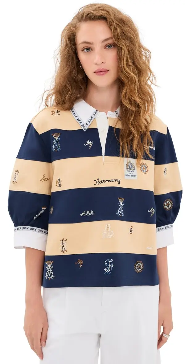 Sea Juliet Embroidered Rugby Top