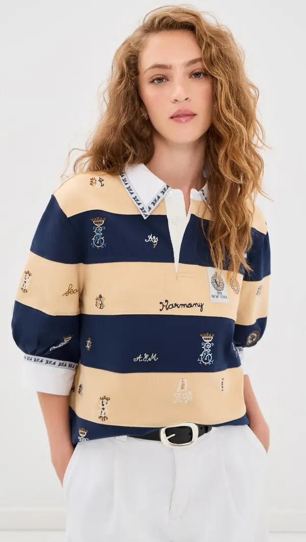 Sea Juliet Embroidered Rugby Top