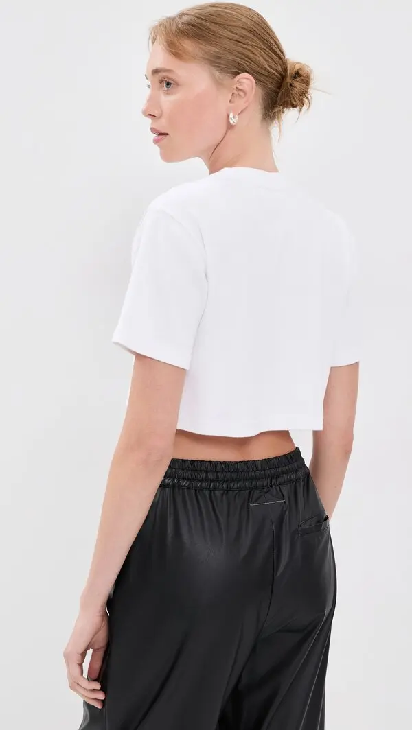 Off-White Off Stamp Rib Cropped Tee