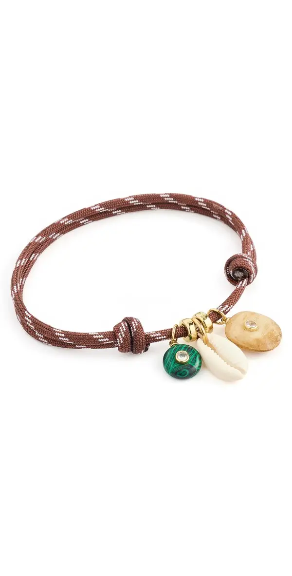 Éliou Tatty Paracord Anklet With Cowrie Shell Charms