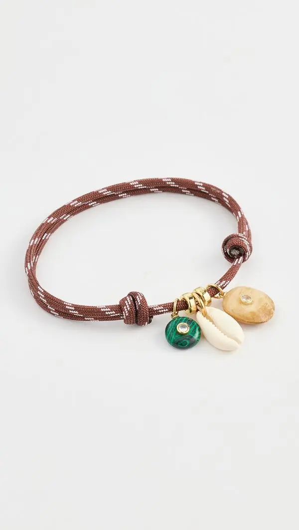 Éliou Tatty Paracord Anklet With Cowrie Shell Charms