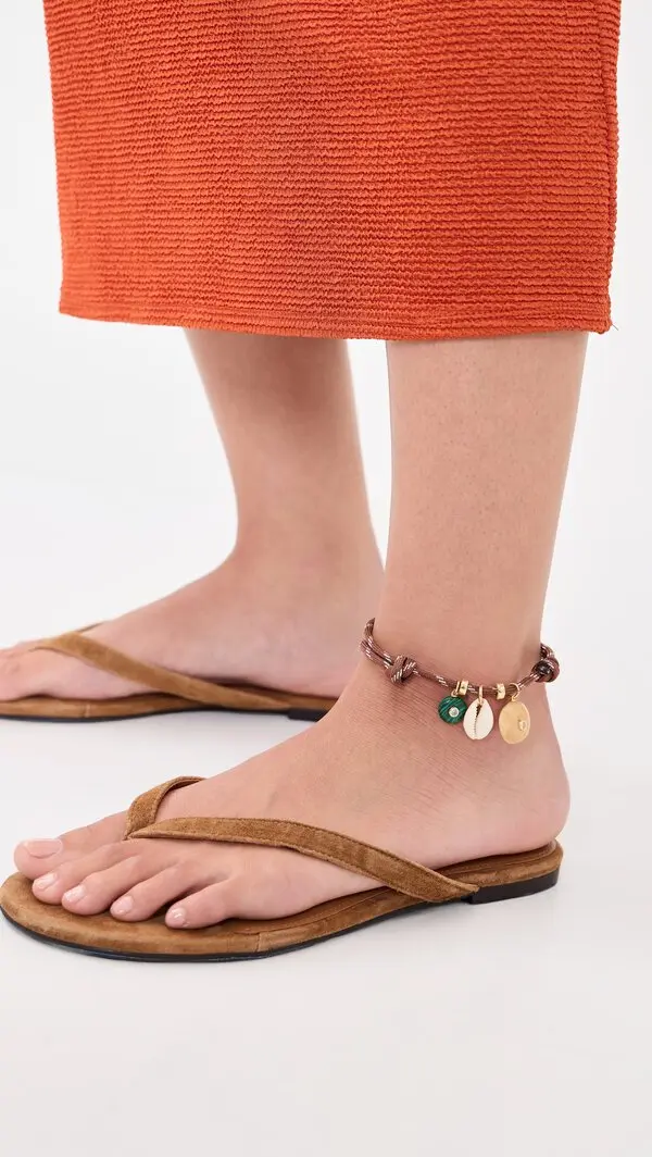Éliou Tatty Paracord Anklet With Cowrie Shell Charms
