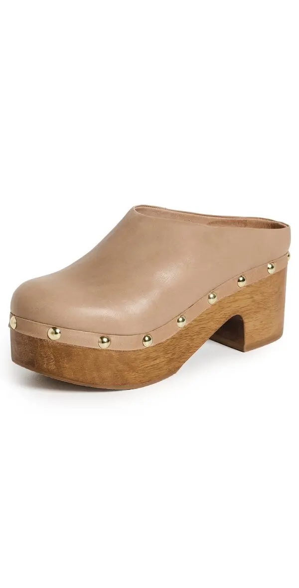 Free People Calli Clogs - Tan Leather