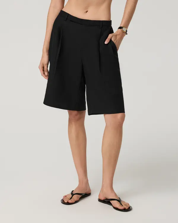 Vuori Trestle Low Slung Trouser Shorts - Black