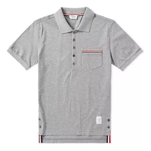 Thom Browne Collar Short Sleeve T-shirt - Gray