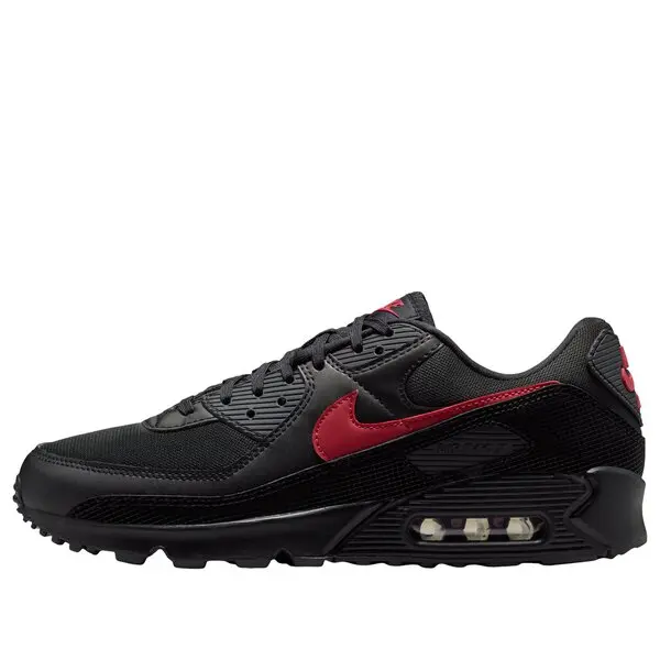 Nike Max 90 Low Top Sneakers - Black/black/hard Red