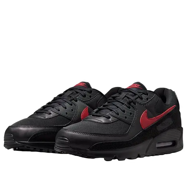 Nike Max 90 Low Top Sneakers - Black/black/hard Red