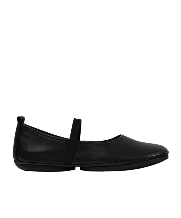 Camper Right Nina Leather Ballerina Shoes - Black