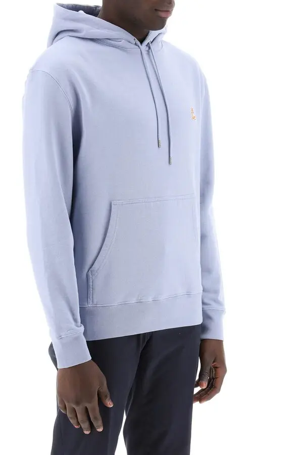 Maison Kitsuné Bold Fox Head Patch Drawstring Hoodie