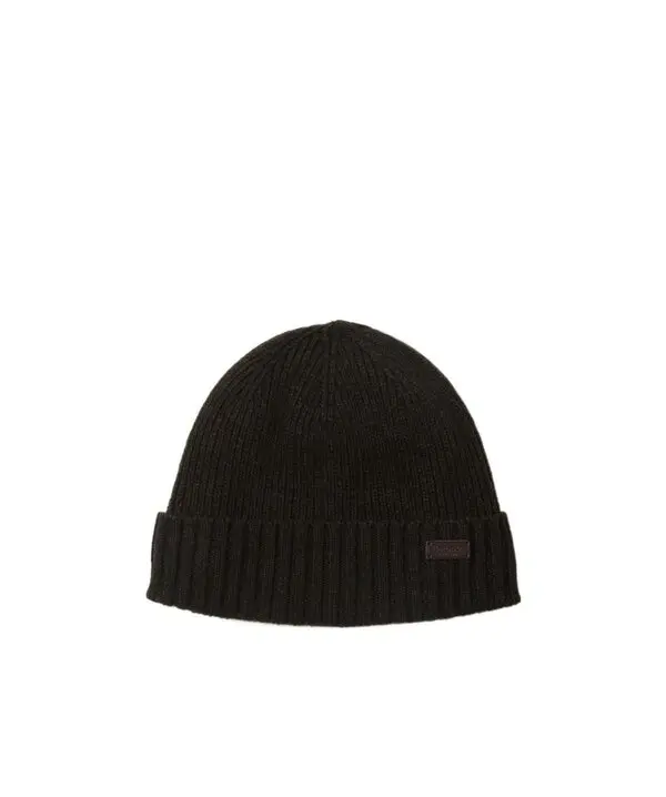 Barbour Logo Patch Ribbed Beanie