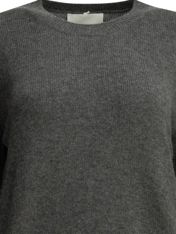 LISA YANG Long-sleeved Crew Neck Sweater - Gray