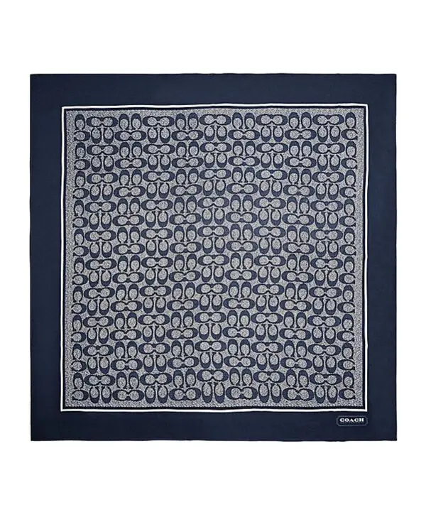 COACH Monogram-print Square Silk Scarf