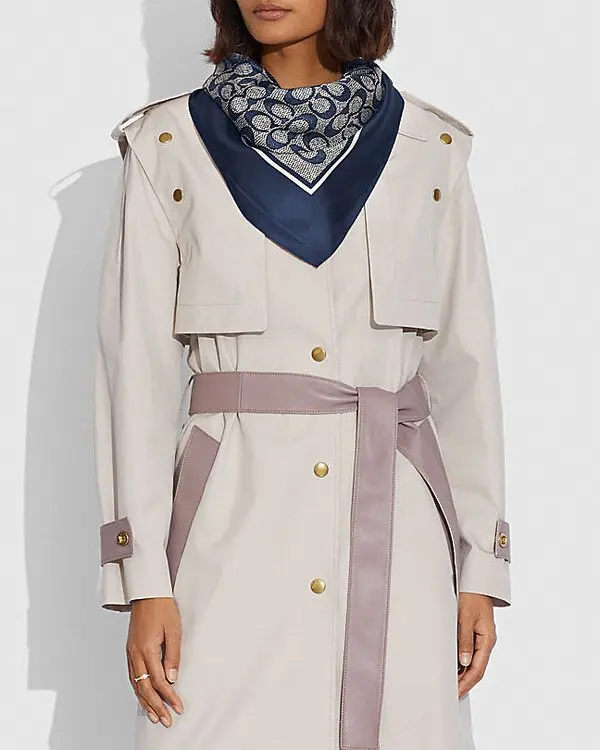COACH Monogram-print Square Silk Scarf