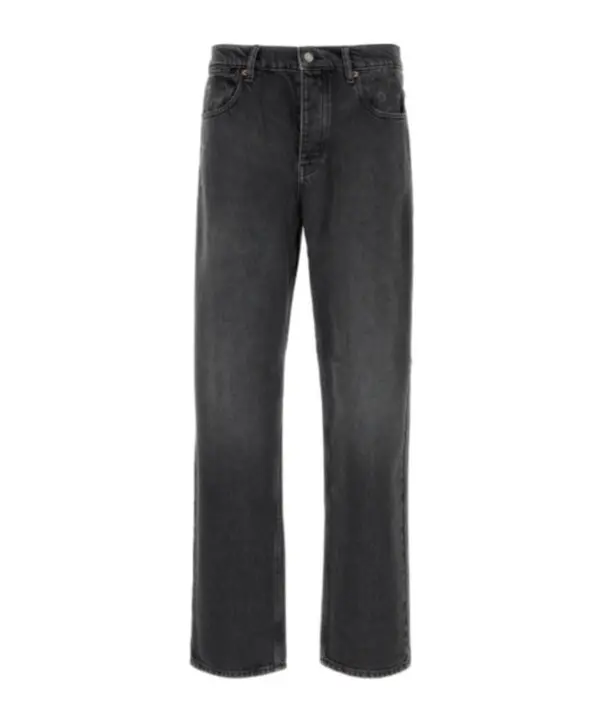 MARINE SERRE Moon-print Straight-leg Jeans - Black