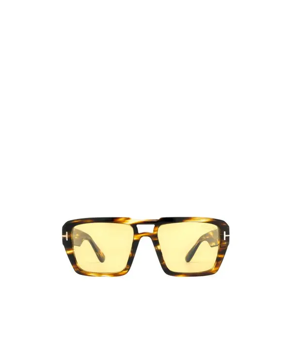 TOM FORD Redford Square Frame Sunglasses - Yellow