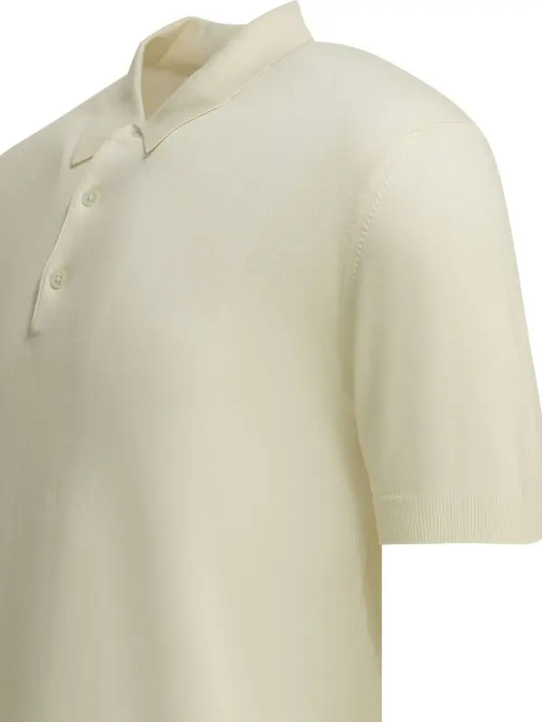 BARACUTA Fine Knit Polo Shirt