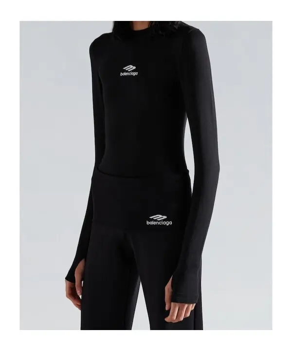 Balenciaga 3b Sports Icon Long Sleeve Top