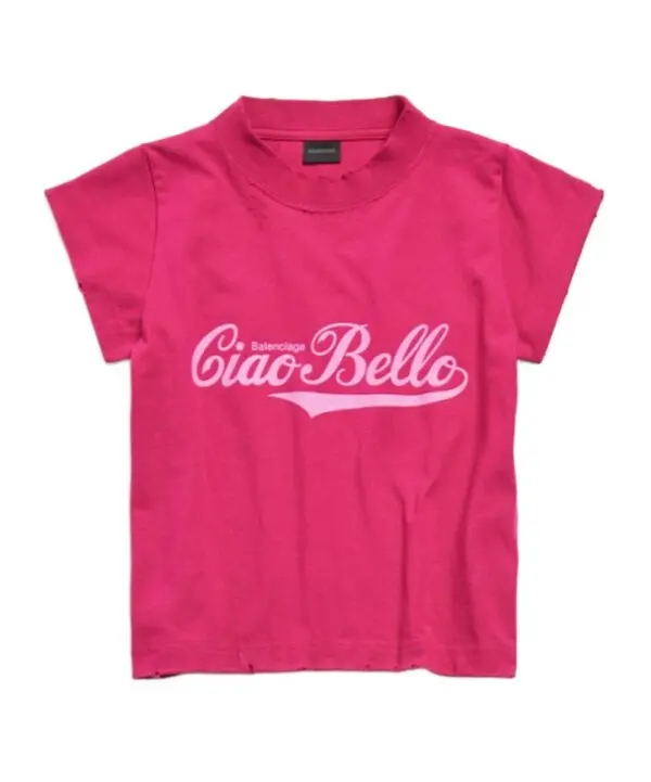 Balenciaga Ciao Bello Shrunk T-shirt - Pink