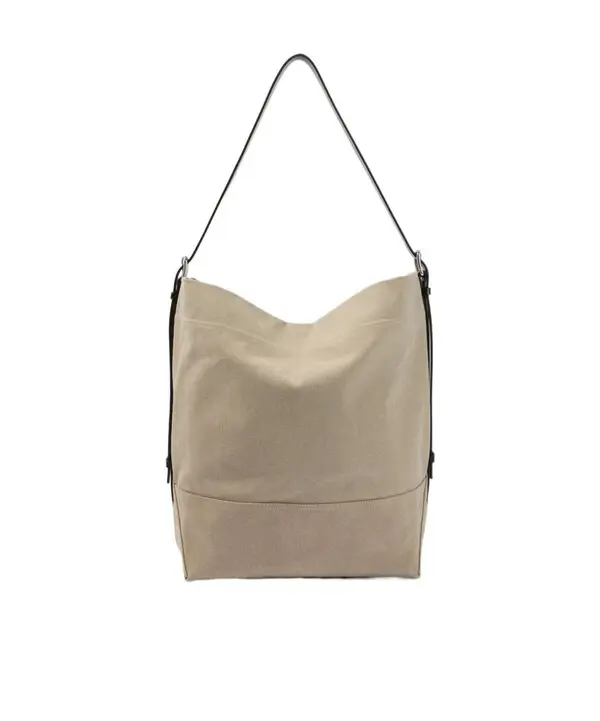 LEMAIRE Logo Detail Shoulder Bag - Nude