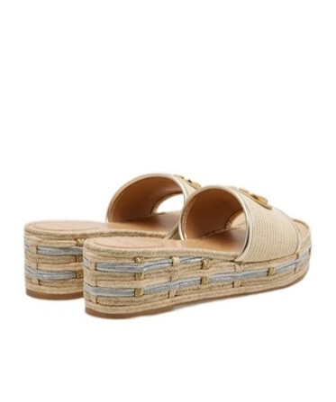 Valentino Garavani Leather-trimmed Espadrille Slides