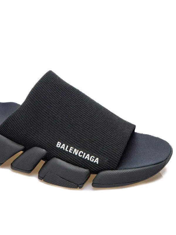 Balenciaga Speed 2.0 Recycled Knit Slide - Black