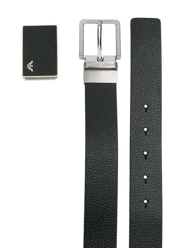 Emporio Armani Classic Square Buckle Belt