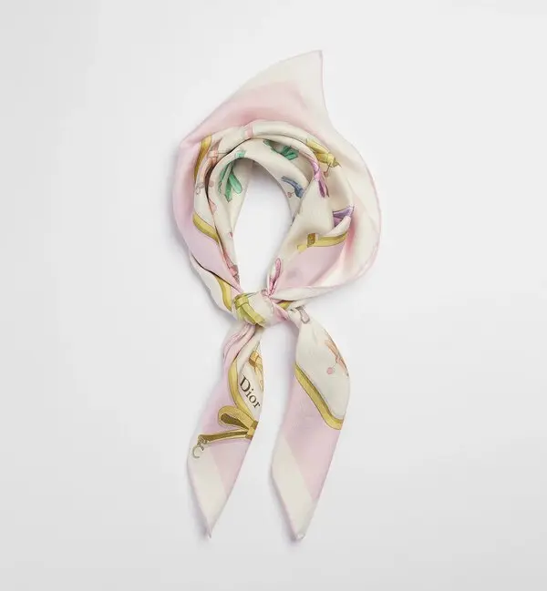 Dior Delicate Bow90 Square Scarf