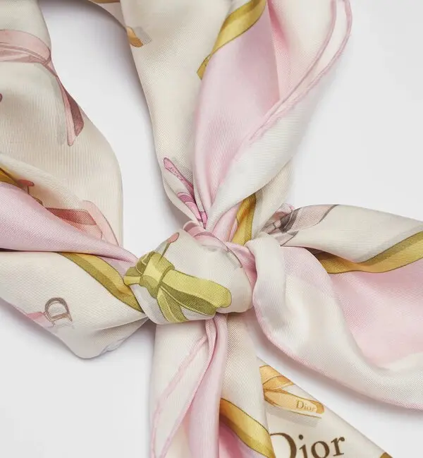 Dior Delicate Bow90 Square Scarf
