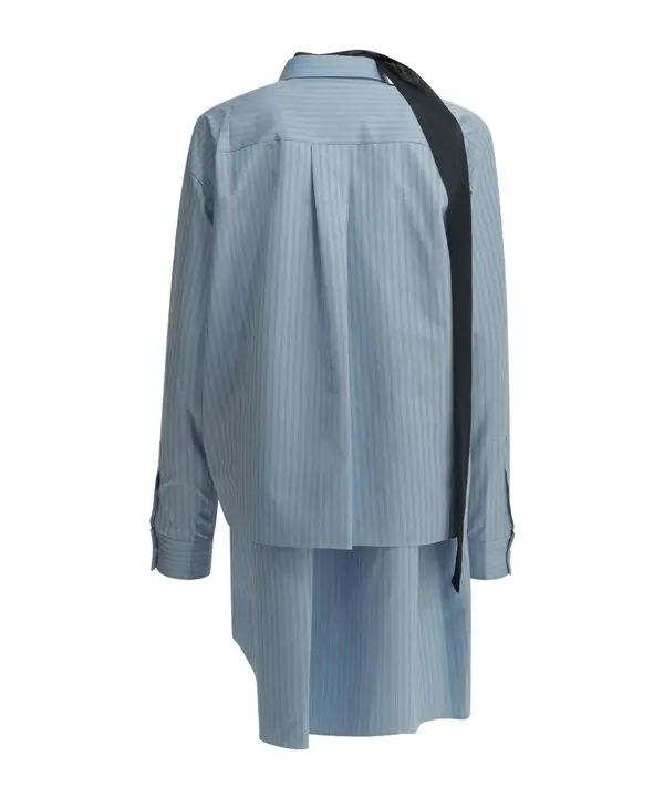Sacai Striped Scarf Detail Mini Dress
