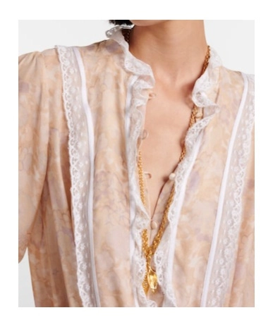Chloé Floral Silk Charmeuse Minidress