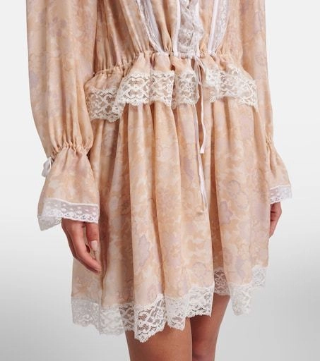 Chloé Floral Silk Charmeuse Minidress