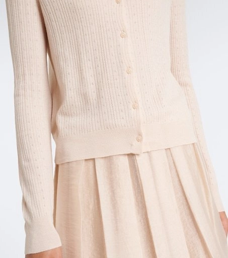 Vince Pointelle Wool Cardigan