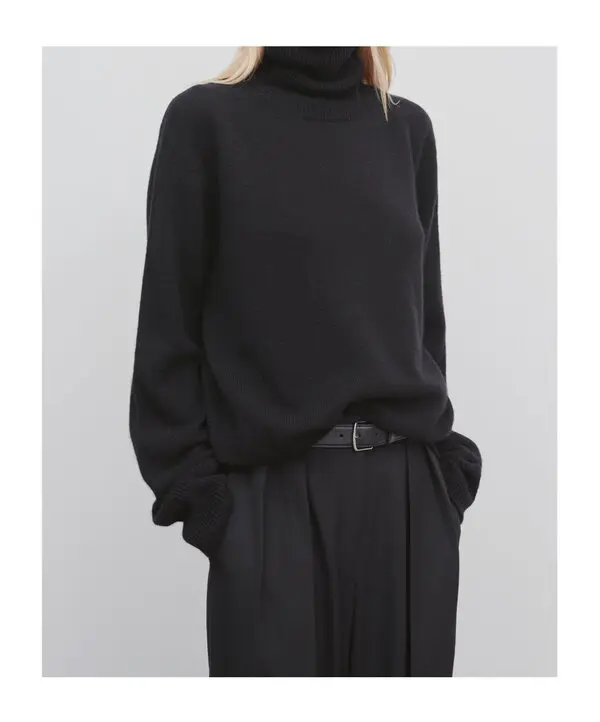 THE ROW High Neck Ribbed Sweater
