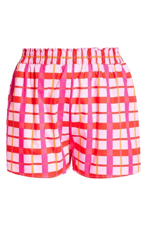 SUGARLIPS Darvy Check High Waist Shorts