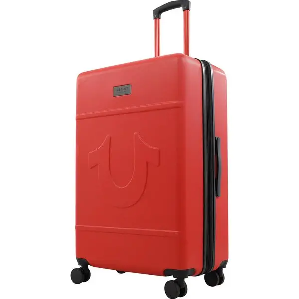 True Religion Molded U 30.5" Expandable Hardside Spinner Luggage - Red