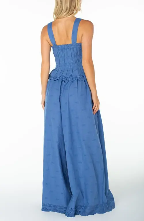 Roxy Cambria Wide Leg Eyelet Pants - Dutch Blue