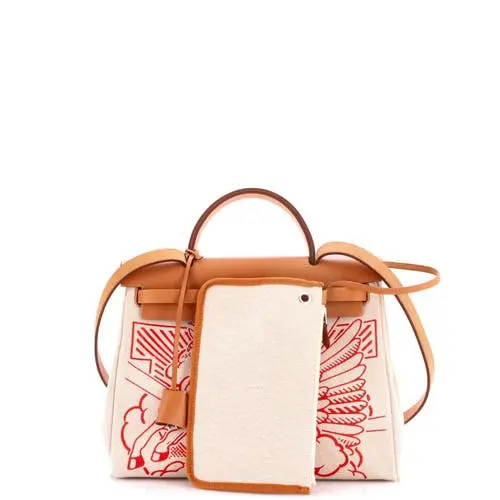 Hermès Herbag Zip Pegase Pop Toile And Leather 31