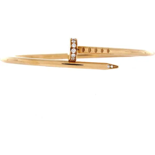 CARTIER Juste Un Clou Bracelet 18k Yellow Gold With Diamonds Small