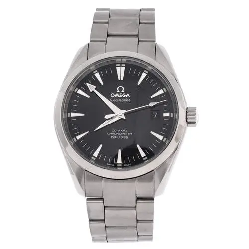 OMEGA Seamaster Aqua Terra 150m Co-axial Chronometer Automatic Watch Stainless Steel 39 - Metallic Silver