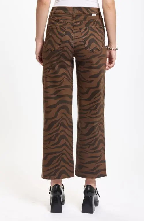 DAZE Zebra Stripe Crop Wide Leg Pants