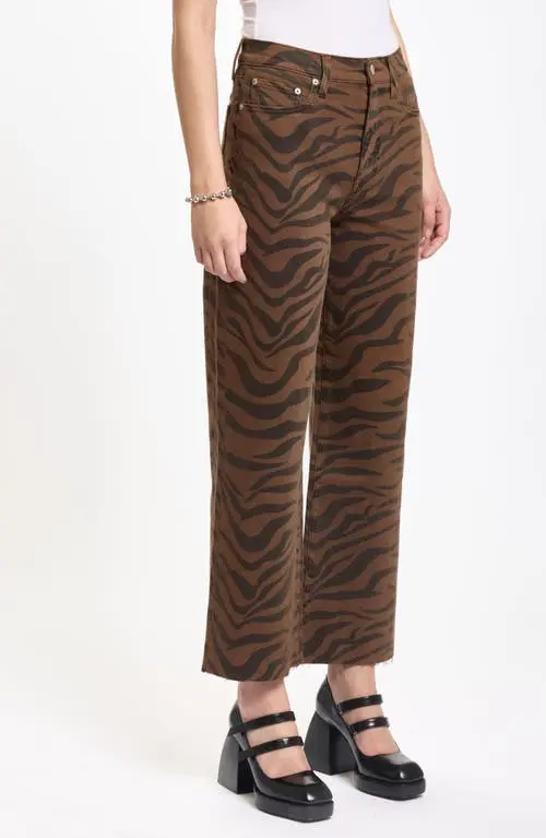 DAZE Zebra Stripe Crop Wide Leg Pants